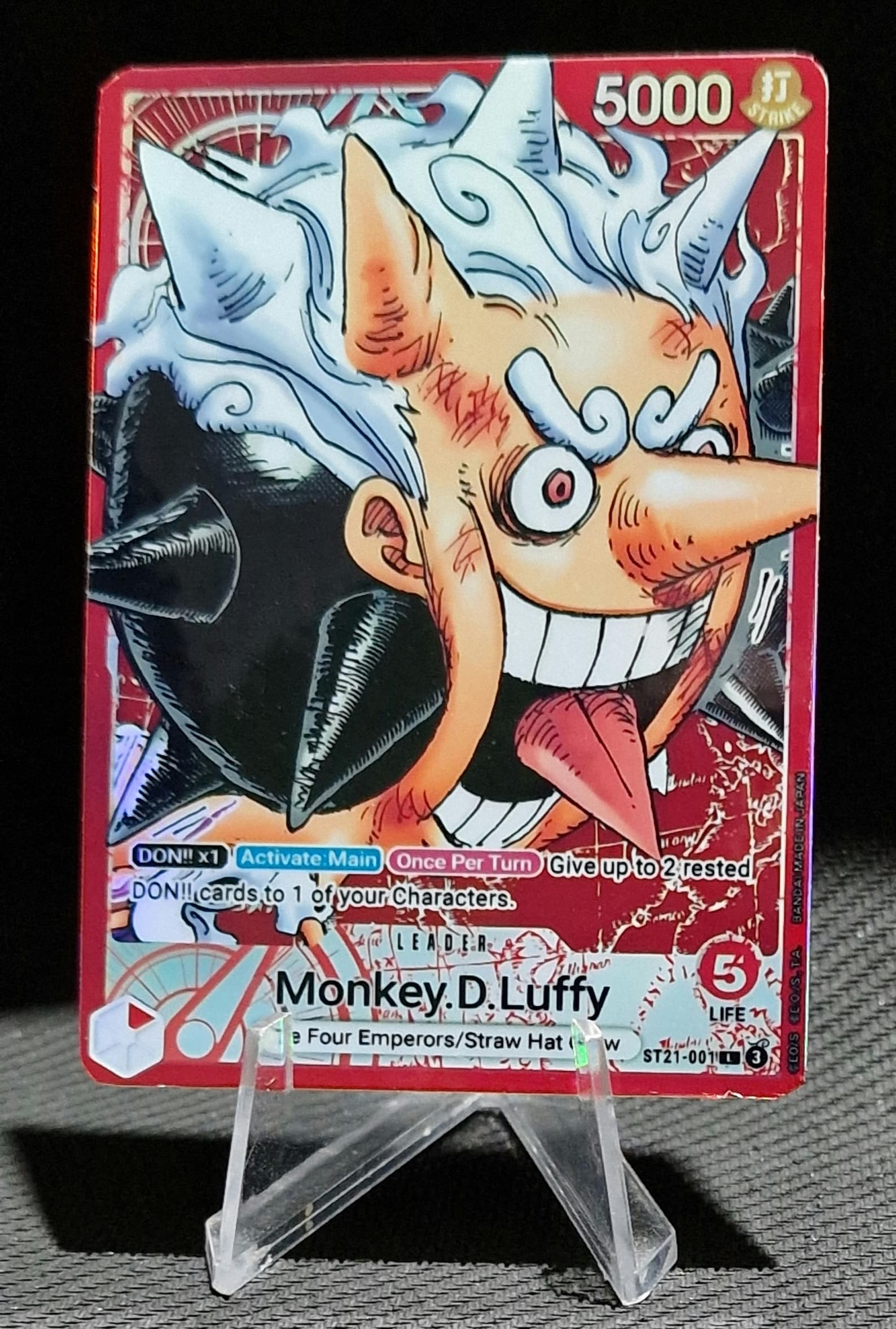 One Piece Proxy Card Holo - Monkey.d.luffy ST21-001 Leader Limited Card ...