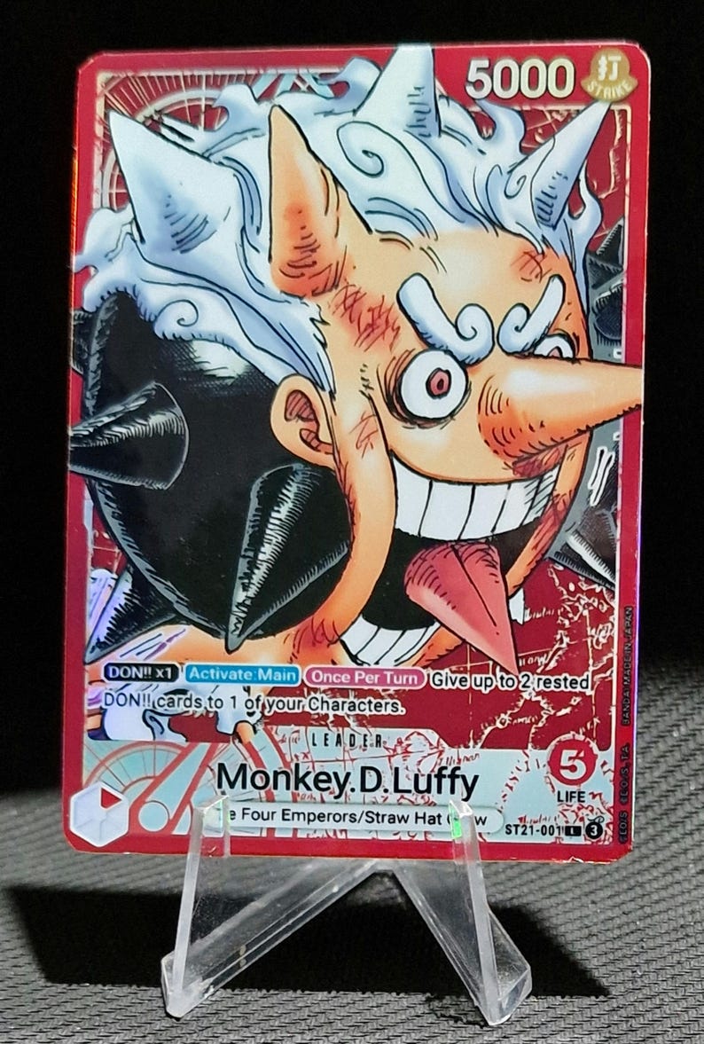 One Piece Proxy Card Holo - Monkey.d.luffy ST21-001 Leader Limited Card ...