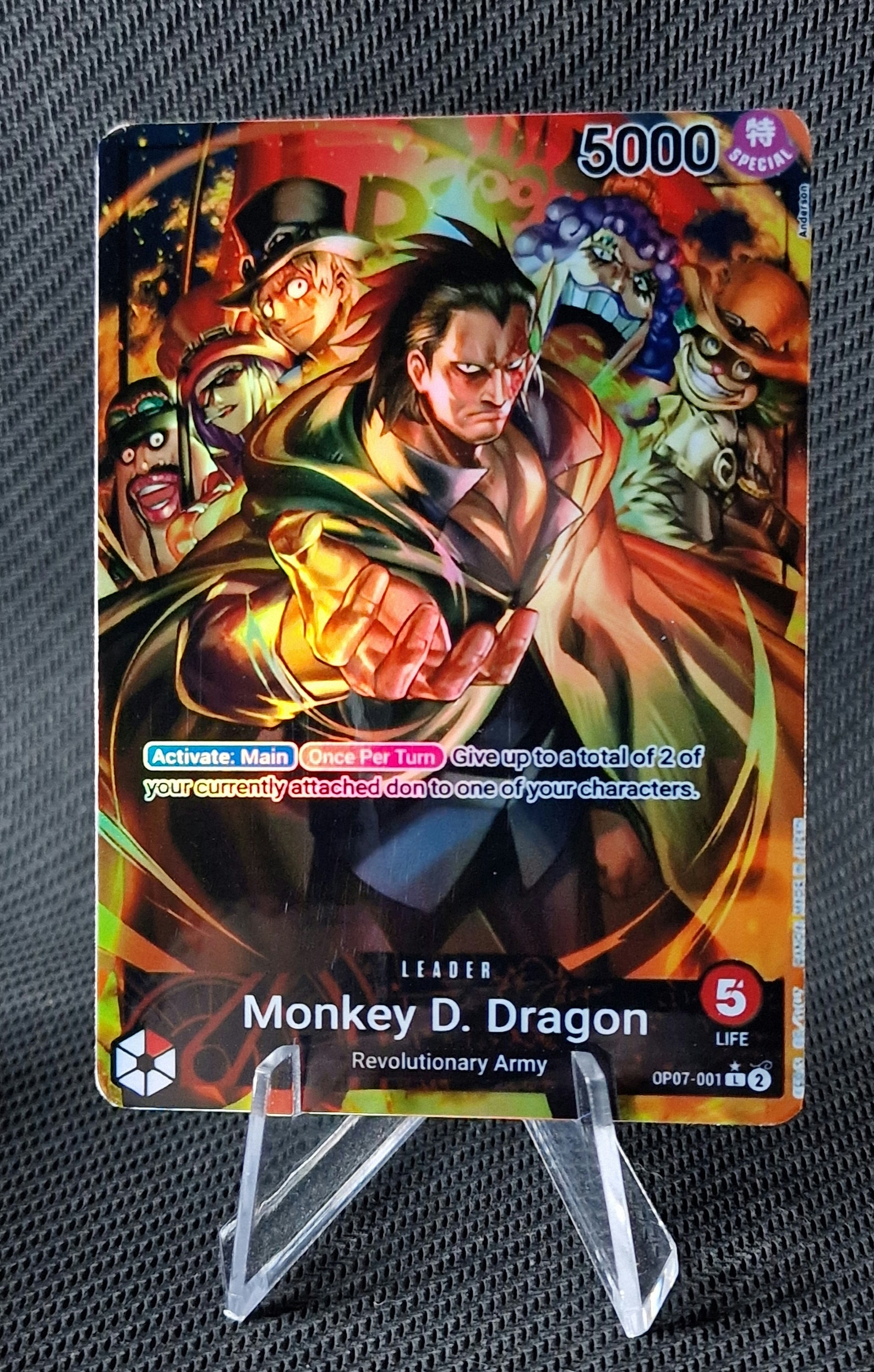 One Piece Proxy Card Holo - Monkey D. Dragon Leader OP07-001 Alt Art - Etsy