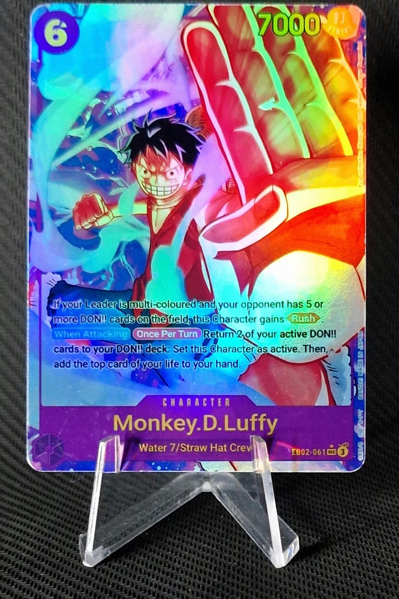 One Piece Proxy Card Holo - Monkey.d.luffy EB02-061 Character - Etsy