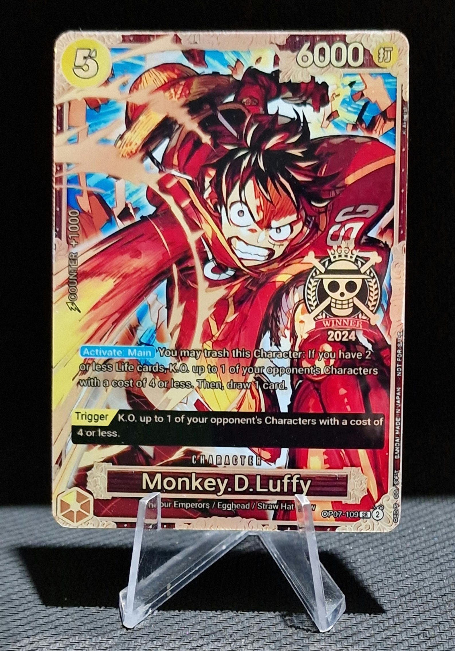 One Piece Proxy Card Holo - Monkey D. Luffy OP057-109 Championship 2024 ...