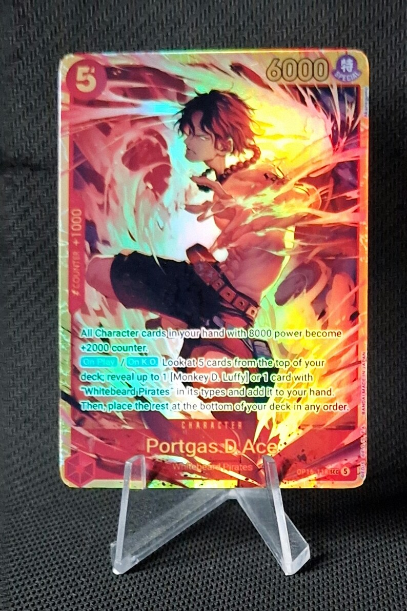 One Piece Character Custom Card Proxy Portgas.d.ace OP16-118 Sec - Etsy