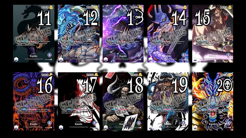 One Piece Leader 01 Custom Card Trading Game Doflamingo Kaido King ...