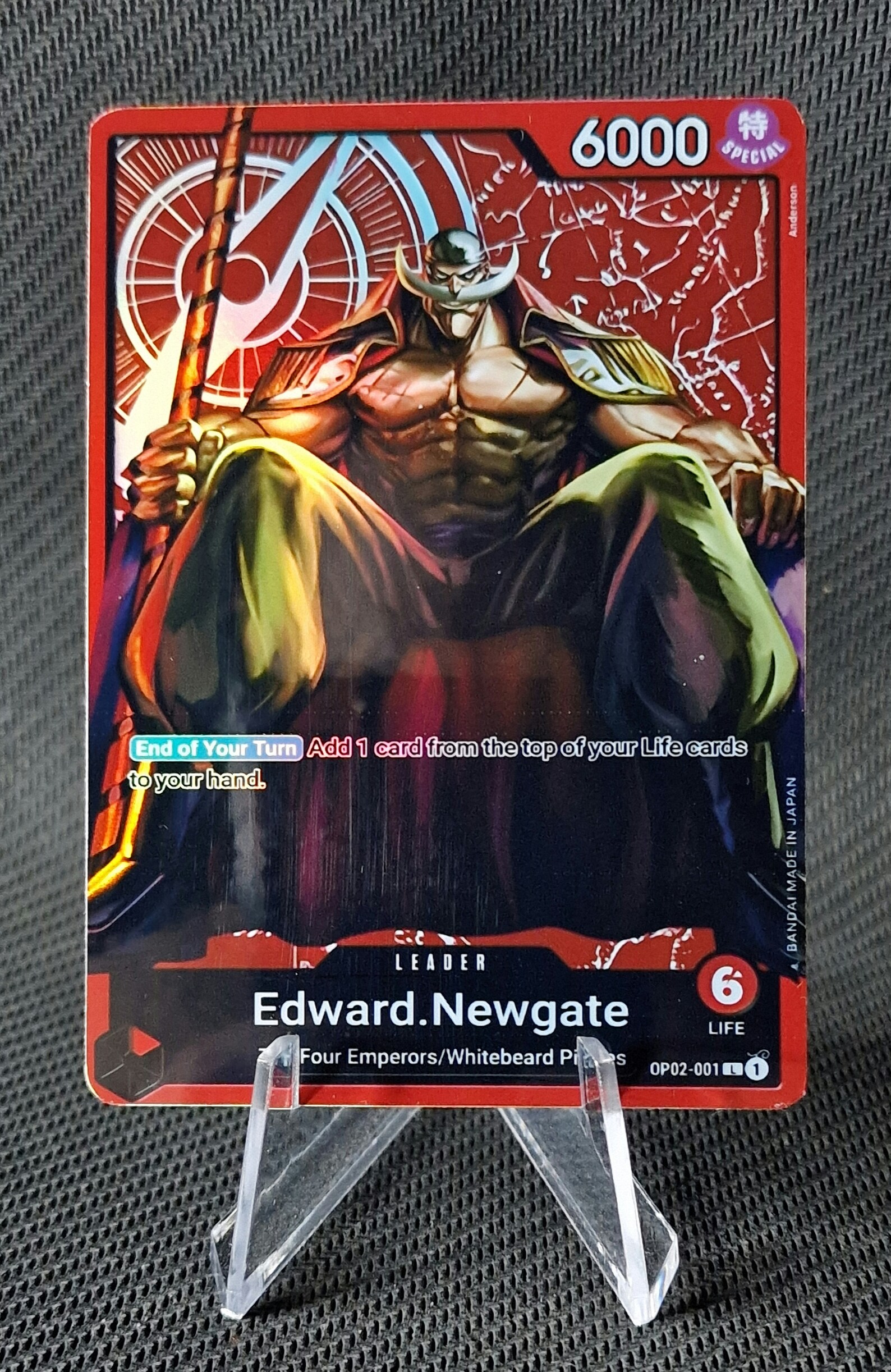 One Piece Proxy Card Holo Edward Newgate OP02-001 Special Goods Set ...