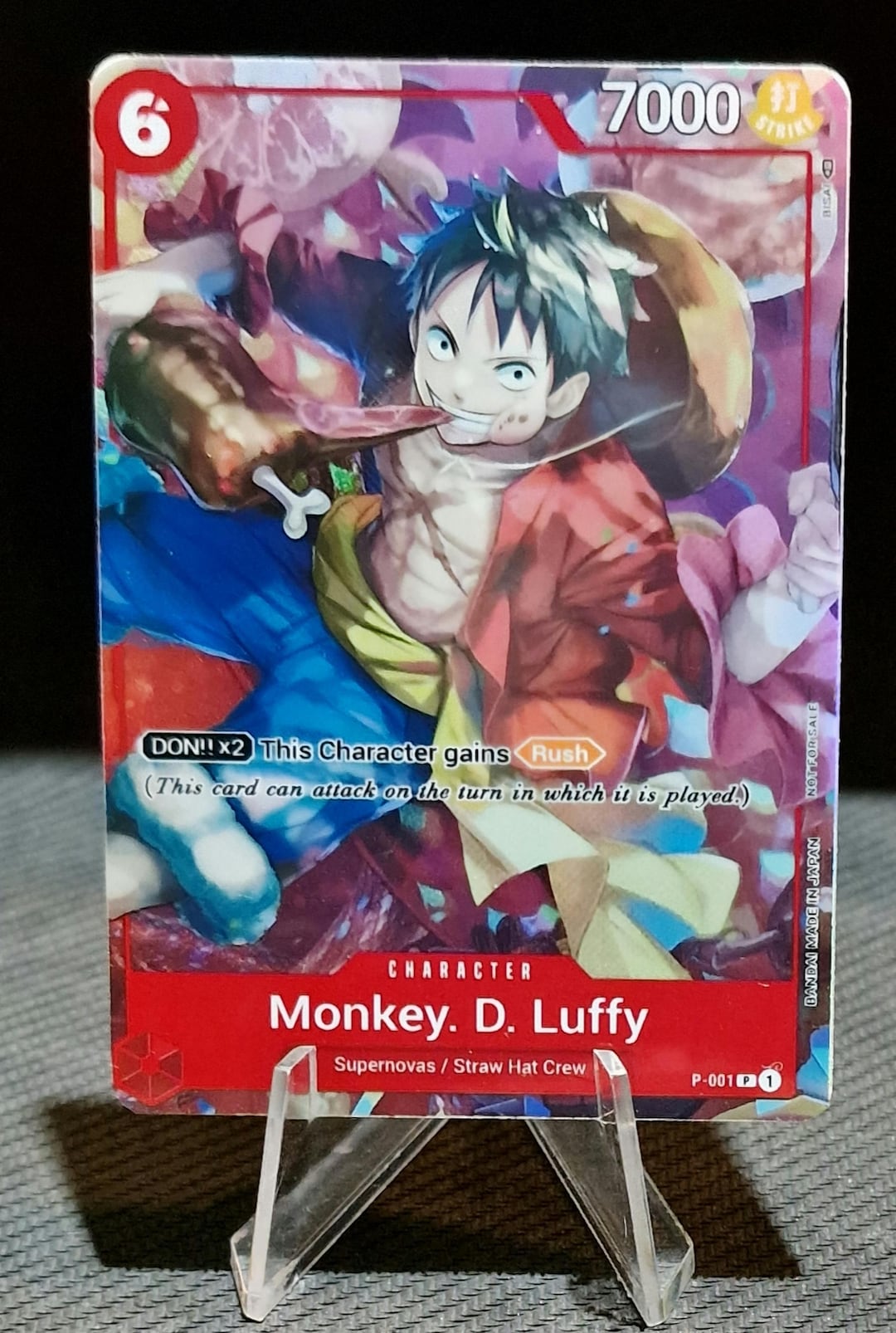 One Piece Proxy Card Holo - Monkey D. Luffy P-001 25th Anniversary ...