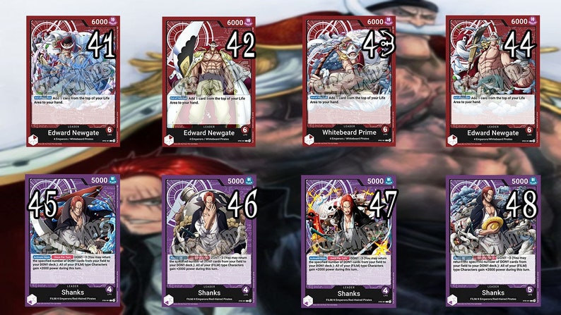 One Piece Leader Custom Card Trading Game Kaido King Queen Big Mom ...