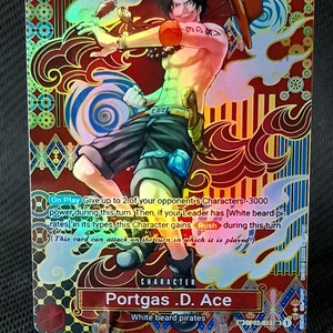 One Piece Proxy Card Holo - Portgas .D. Ace OP02-013 Special Character OP08 - Etsy