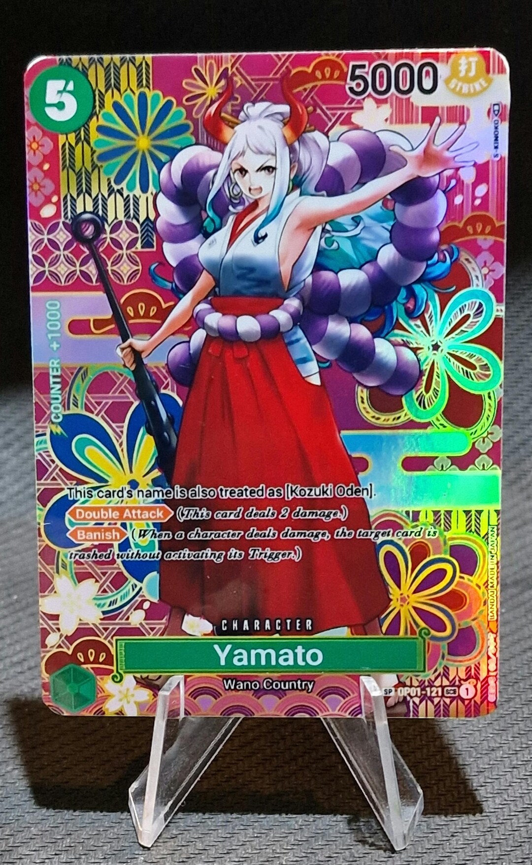 One Piece Proxy Card Holo - Yamato OP01-121 Special Character OP05 - Etsy