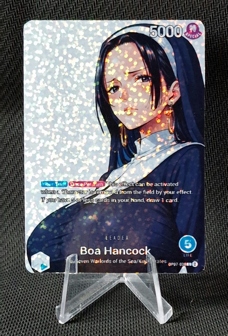 One Piece Card Holo - Boa Hancock Custom Leader OP07-038 Alt Art New ...