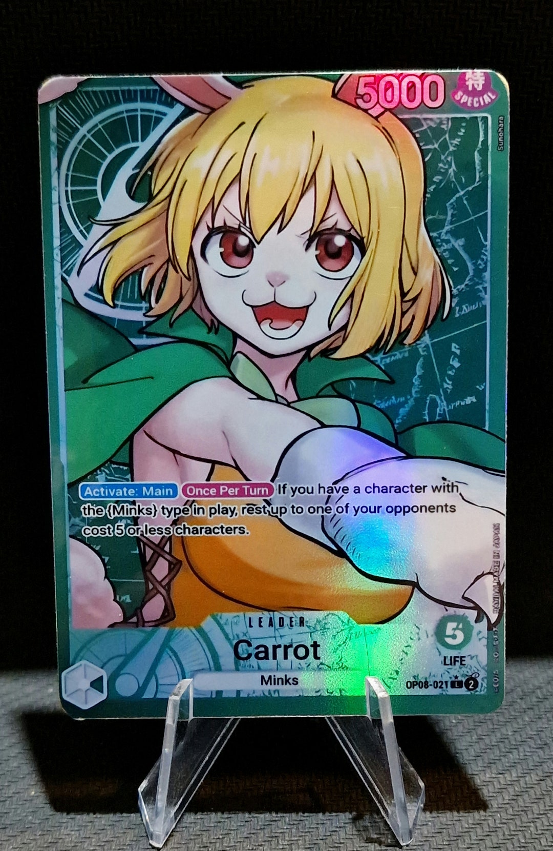 One Piece Proxy Card Holo - Carrot Leader OP08-021 Classic & Alt Art - Etsy