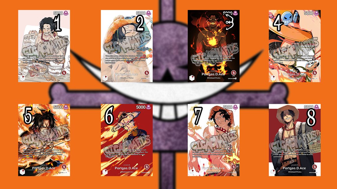 One Piece Leader 03 Custom Card Trading Game Portgas D Ace Arlong ...