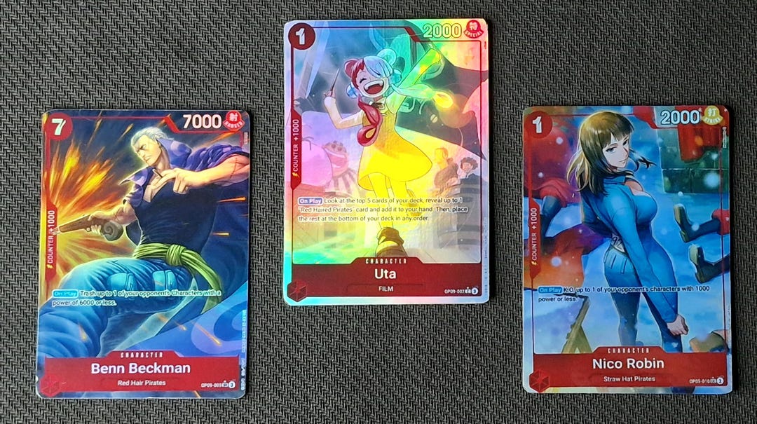 One Piece Proxy Card Holo - Benn Beckman Uta Nico Robin - OP09 ...