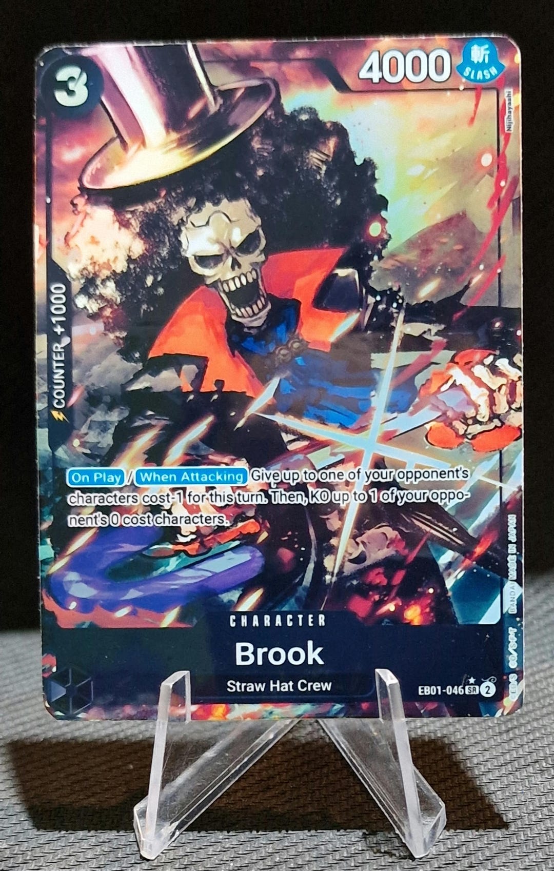 One Piece Proxy Card Holo - Brook EB01-046 Character - Etsy