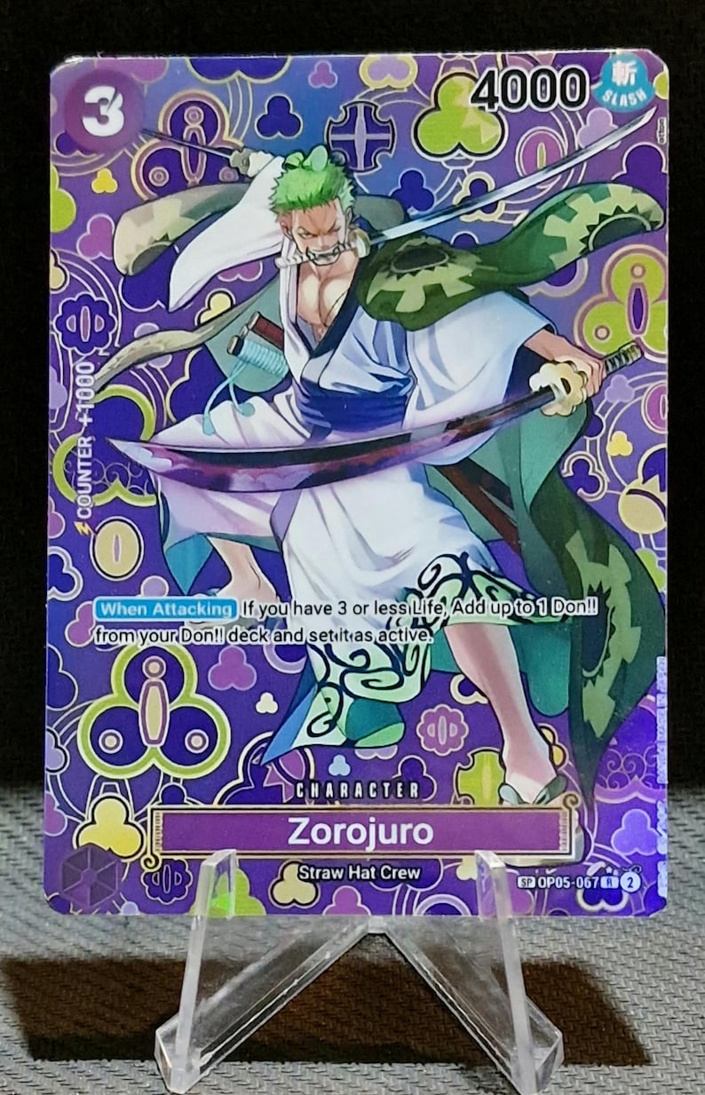Carte proxy One Piece Holo Zorojuro OP05-067Personnage spécial OP09 - Etsy France