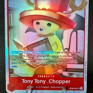 One Piece Proxy Card Holo - Tony. Tony. Chopper Dr. Kurhea - OP08 Character Red - Etsy