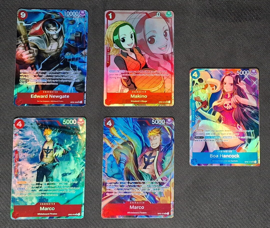 One Piece Proxy Card Holo - Edward Newgate Makino Marco Boa Hancock ...