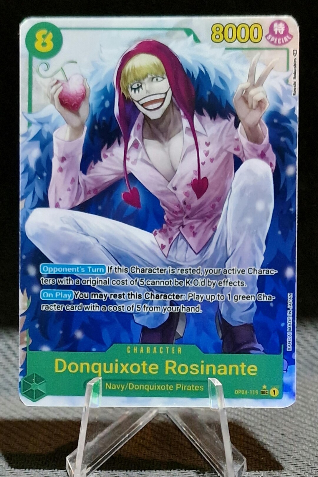 One Piece Proxy Card Holo - Donquixote Rosinante OP04-119 Character Sec ...