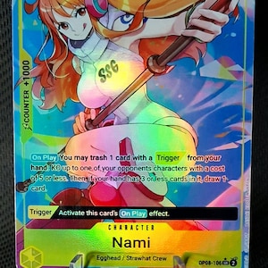 One Piece Proxy Card Holo - Nami Jewelry Bonney Wiper S-snake - OP08 ...