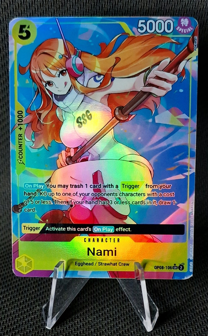 One Piece Proxy Card Holo Nami Jewelry Bonney Wiper S-snake OP08 ...