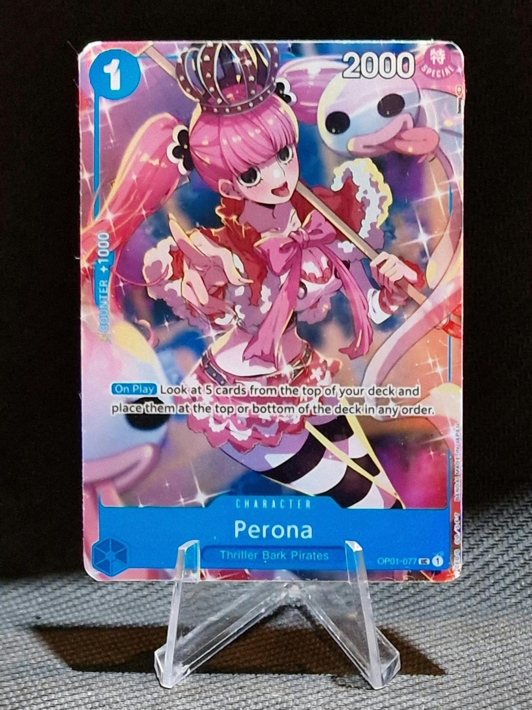 One Piece Proxy Card Holo - Perona OP01-077 Character Premium Card ...