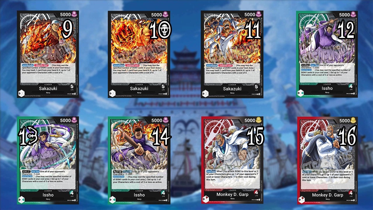 One Piece Leader Custom Card Trading Game Luffy Zoro Sanji Law Gear 5 ...