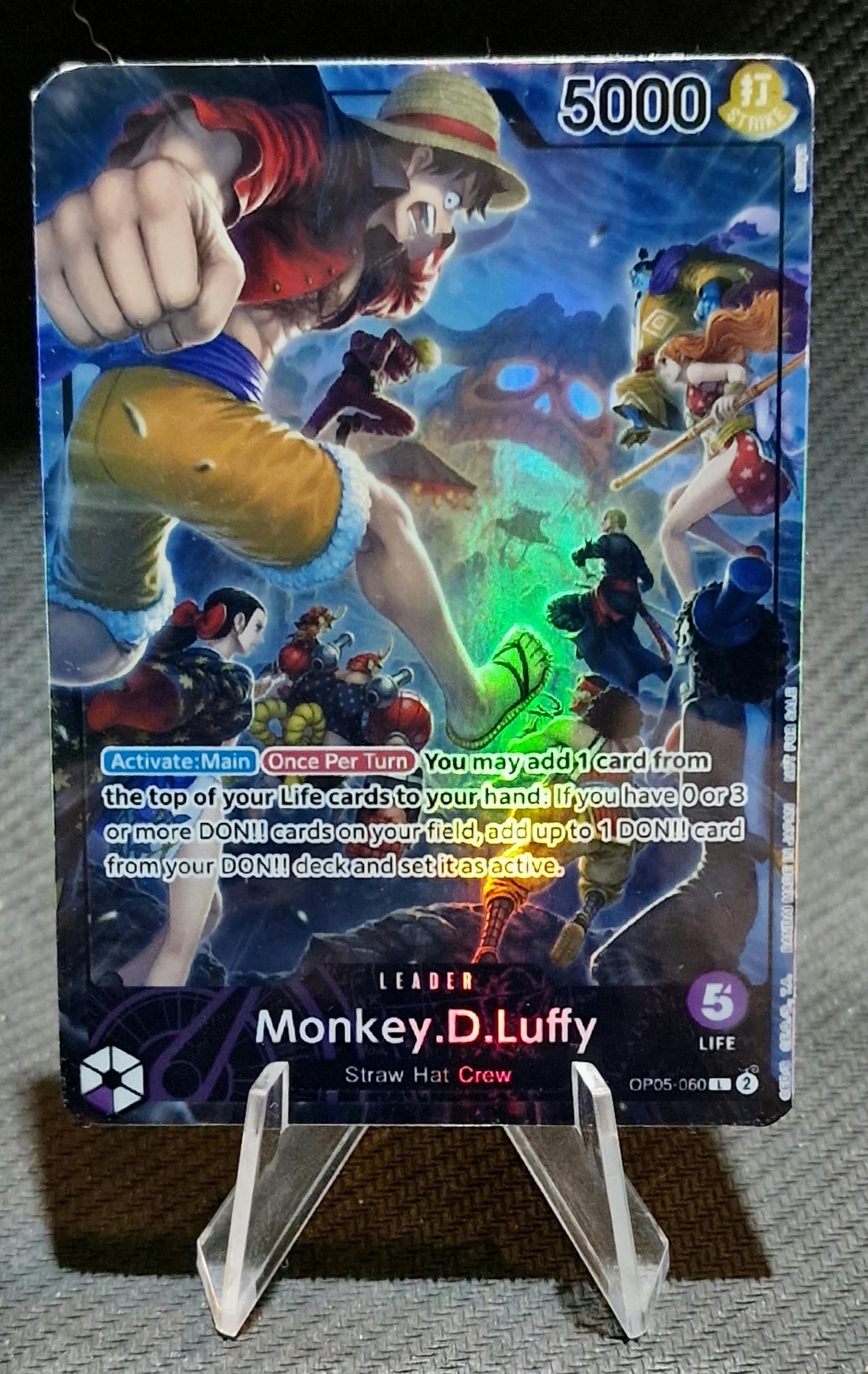One Piece Proxy Card Holo - Monkey.d.luffy OP05-060 Leader Card Game X ...