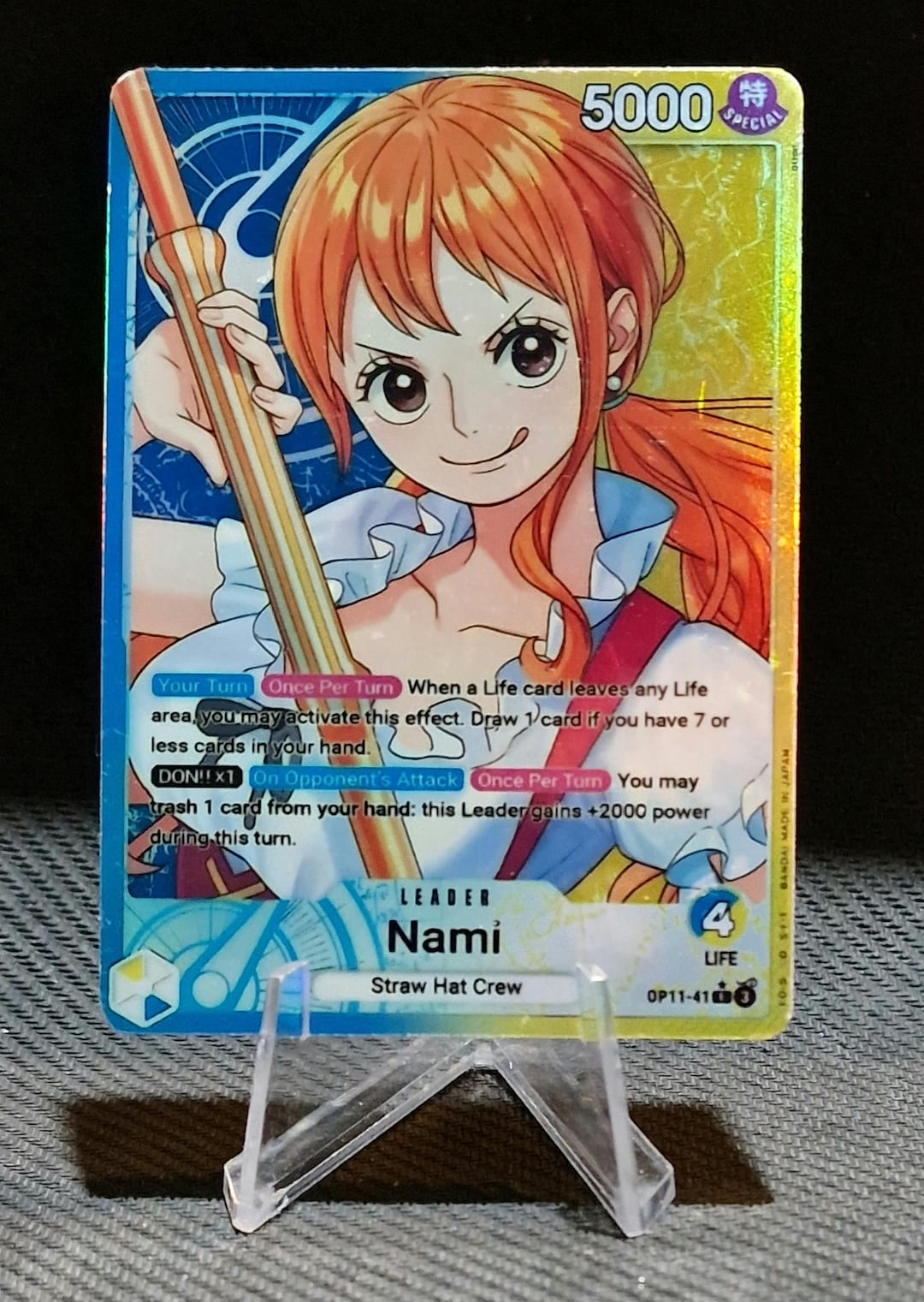 One Piece Proxy Card Leader Holo - Nami OP11-041 Alt Art - Etsy