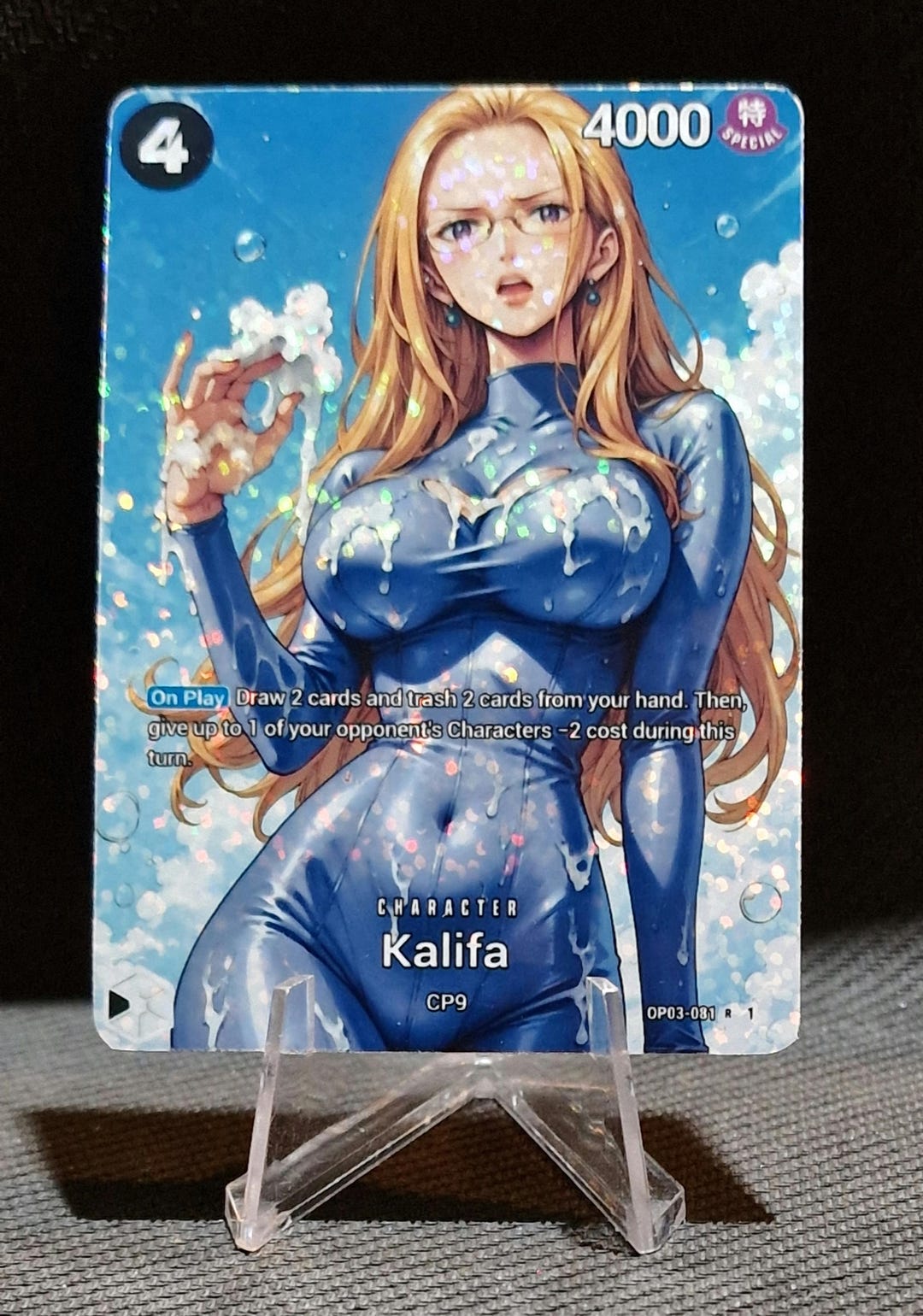 One Piece Card Holo - Kalifa Custom Character OP03-081 Alt Art New Holography "dot" Waifu - Etsy