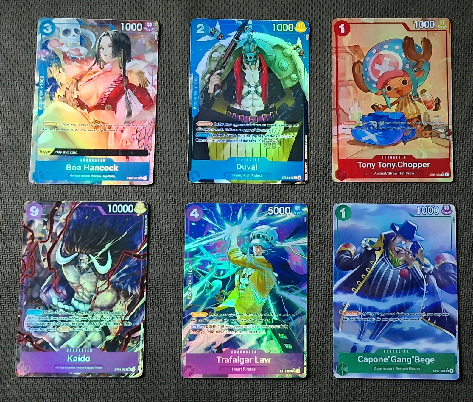 One Piece Proxy Card Holo Boa Hancock Duval Tony Tony.chopper Kaido Trafalgar Law Caponegangbege ...