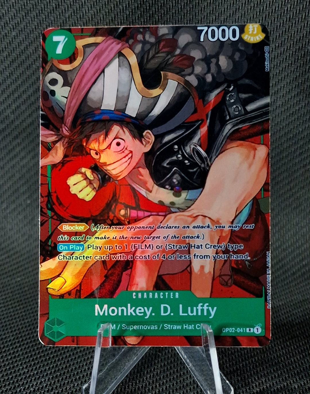 One Piece Proxy Card Holo - Monkey D. Luffy OP02-041 Character - Etsy