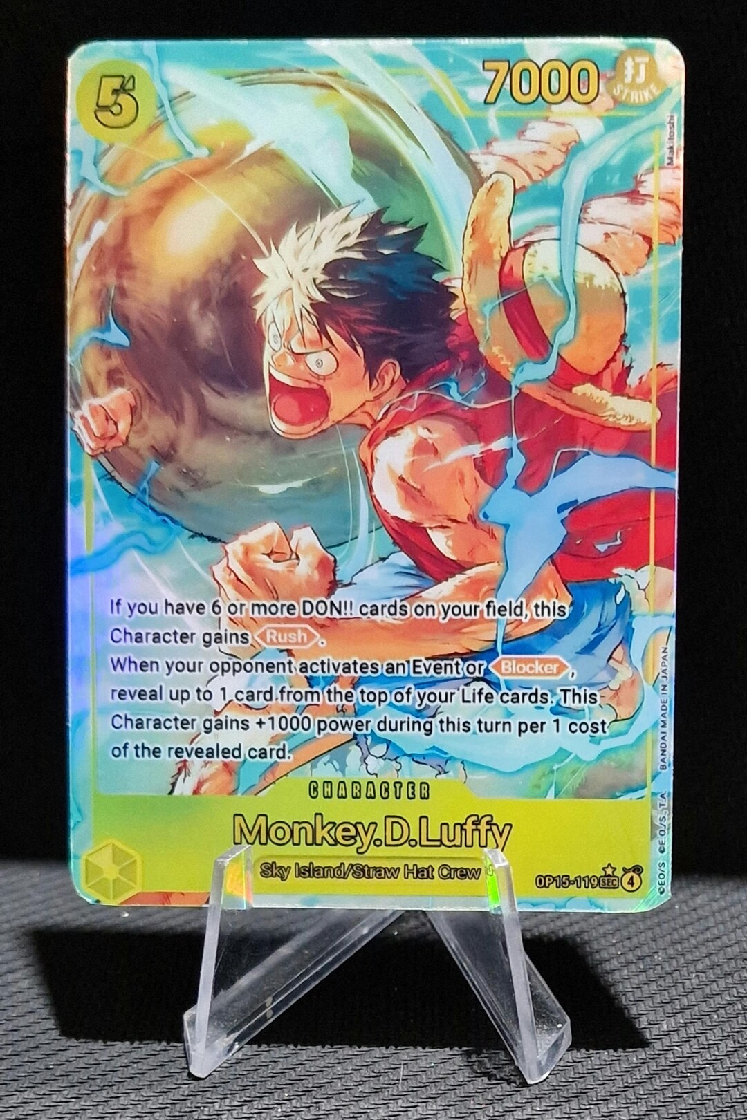 One Piece Proxy Card Holo - Monkey D. Luffy OP15-119 Character SEC Alt ...
