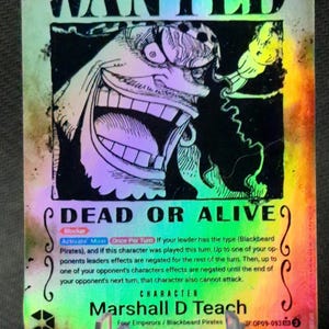 One Piece Proxy Card Holo - Marshall D Teach OP09-093 Character Alt ART ...