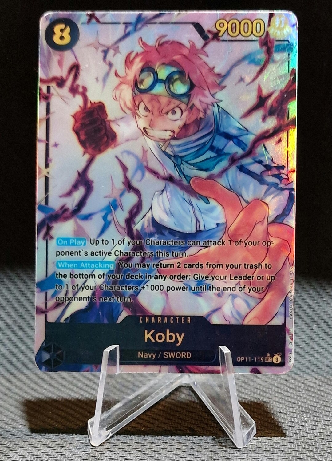 One Piece Proxy Card Holo - Koby OP11-119 Character - Etsy