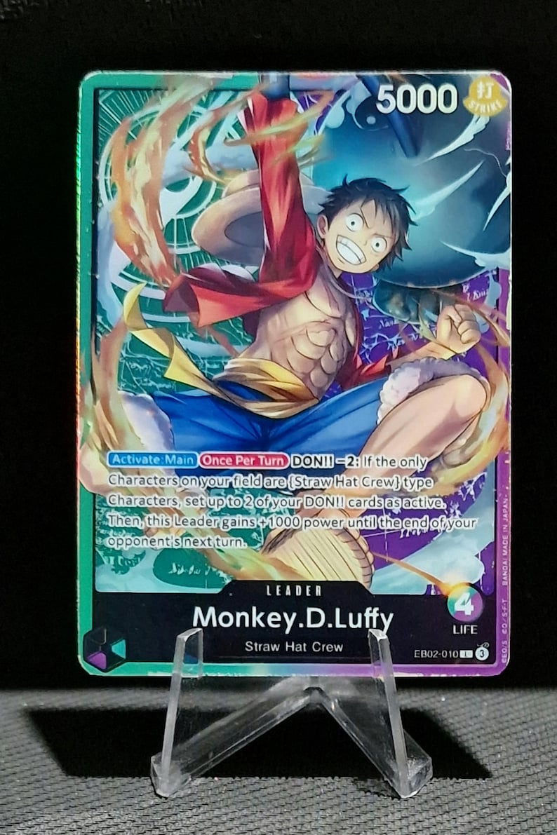 One Piece Proxy Card Holo - Monkey.d.luffy EB02-010 Leader Sound Loader ...