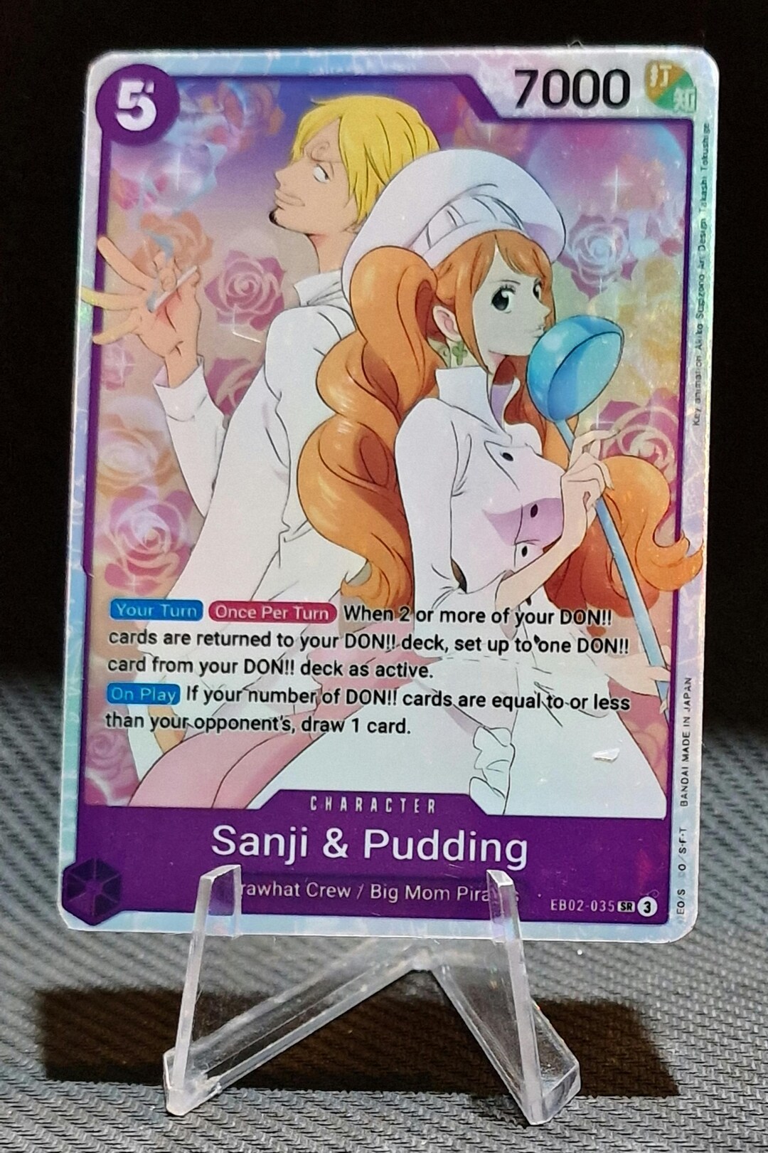 One Piece Proxy Card Holo - Sanji & Pudding EB02-035 Character - Etsy
