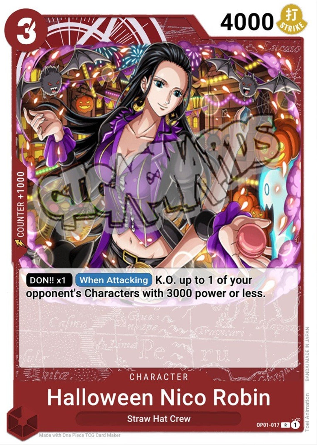 One Piece Leader Custom Card Trading Game Nico Robin Character - Etsy