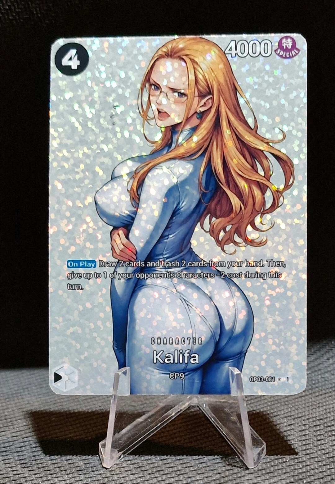 One Piece Card Holo - Kalifa Custom Character OP03-081 Alt Art New Holography "dot" Waifu - Etsy