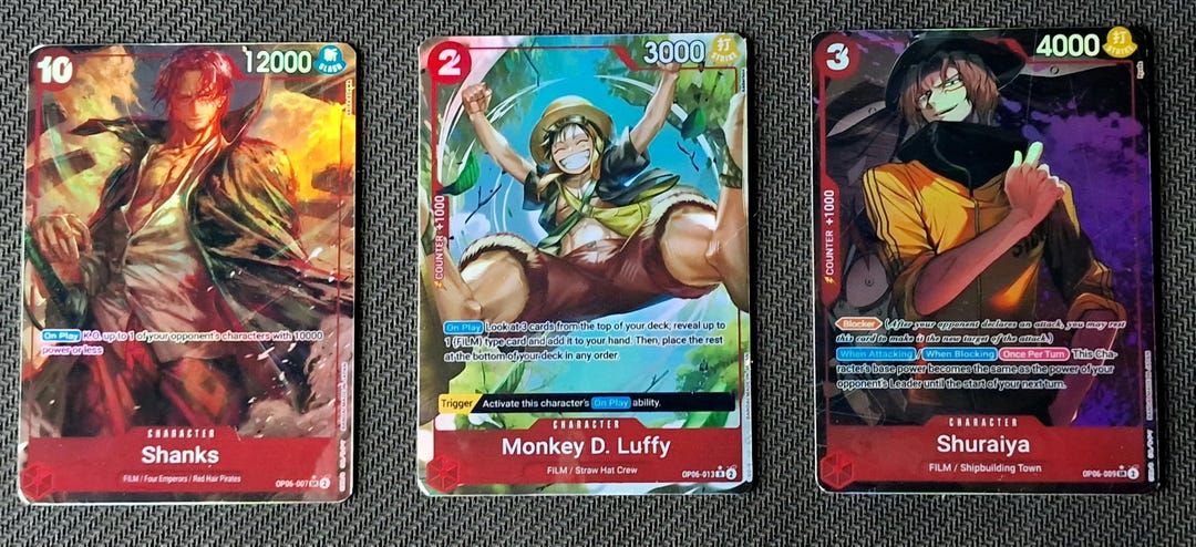 One Piece Proxy Card Holo - Shanks Monkey D. Luffy Shuraiya - OP06 ...