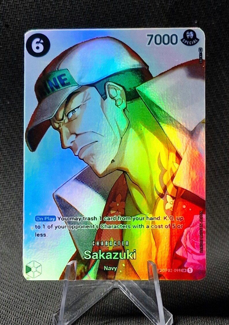Tarjeta proxy One Piece Holo - Sakazuki OP02-099 Personaje especial ...