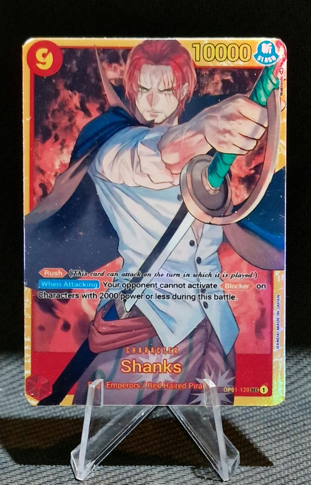 One Piece Proxy Card Holo - Shanks OP01-120 Character Secret Alt Art - Etsy