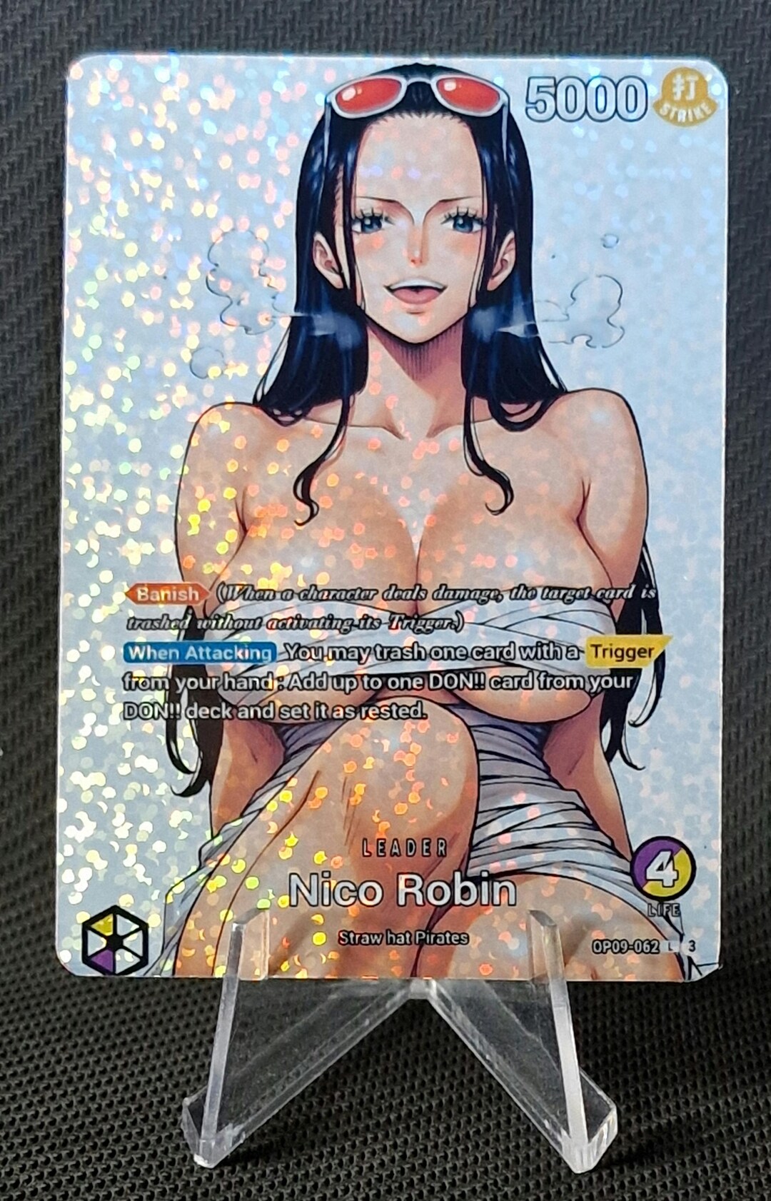 One Piece Card Holo - Nico Robin Custom Leader OP09-062 Alt Art New Holography "dot" Waifu - Etsy
