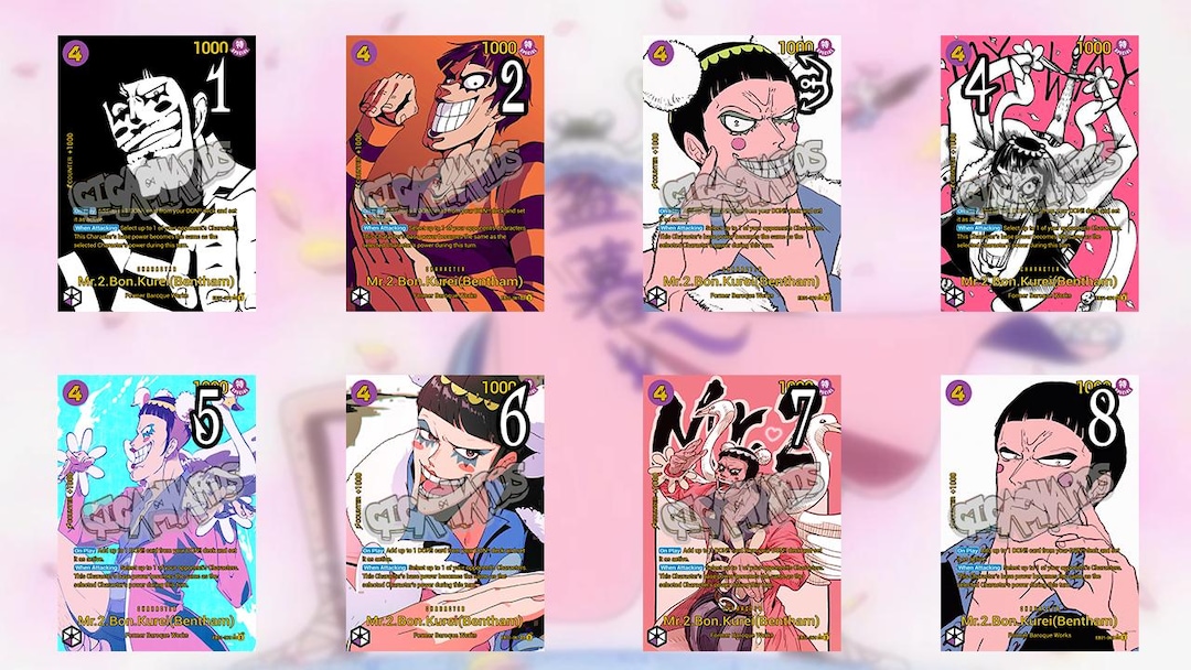 One Piece Character Custom Card Trading Mr.2.bon.kurei(bentham) EB01 ...