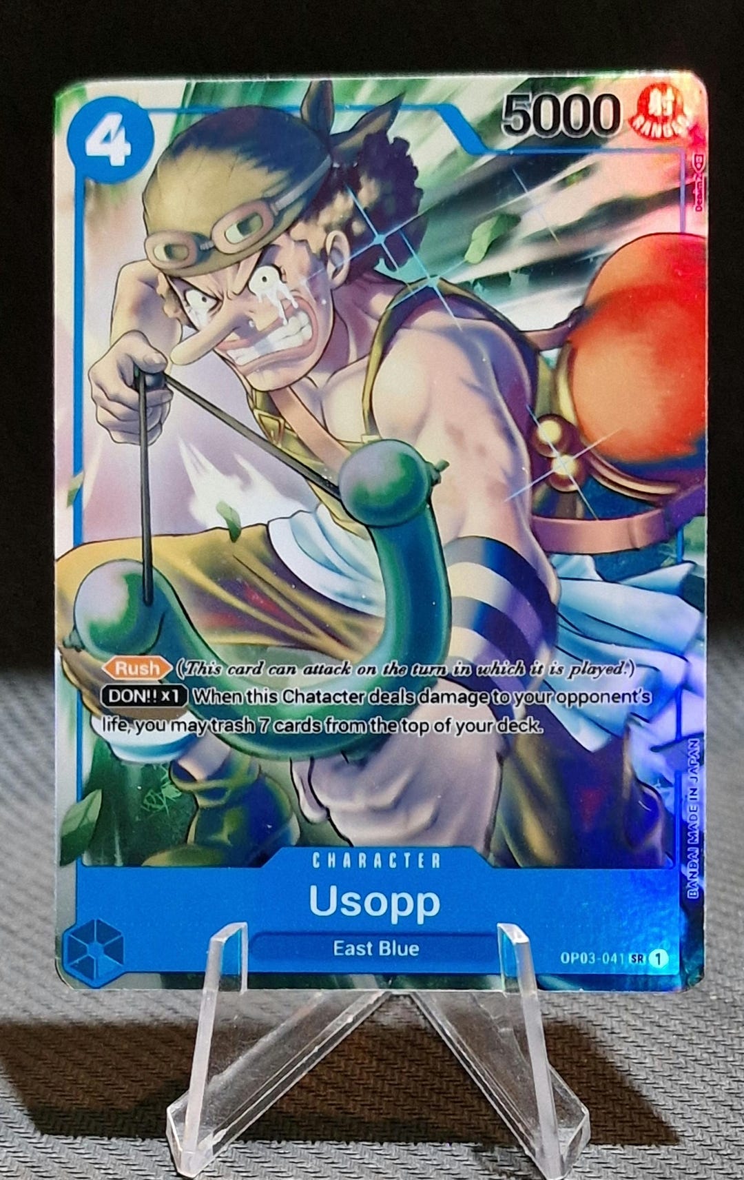 One Piece Proxy Card Holo - Usopp OP03-041 Character Mighty Enemies ...