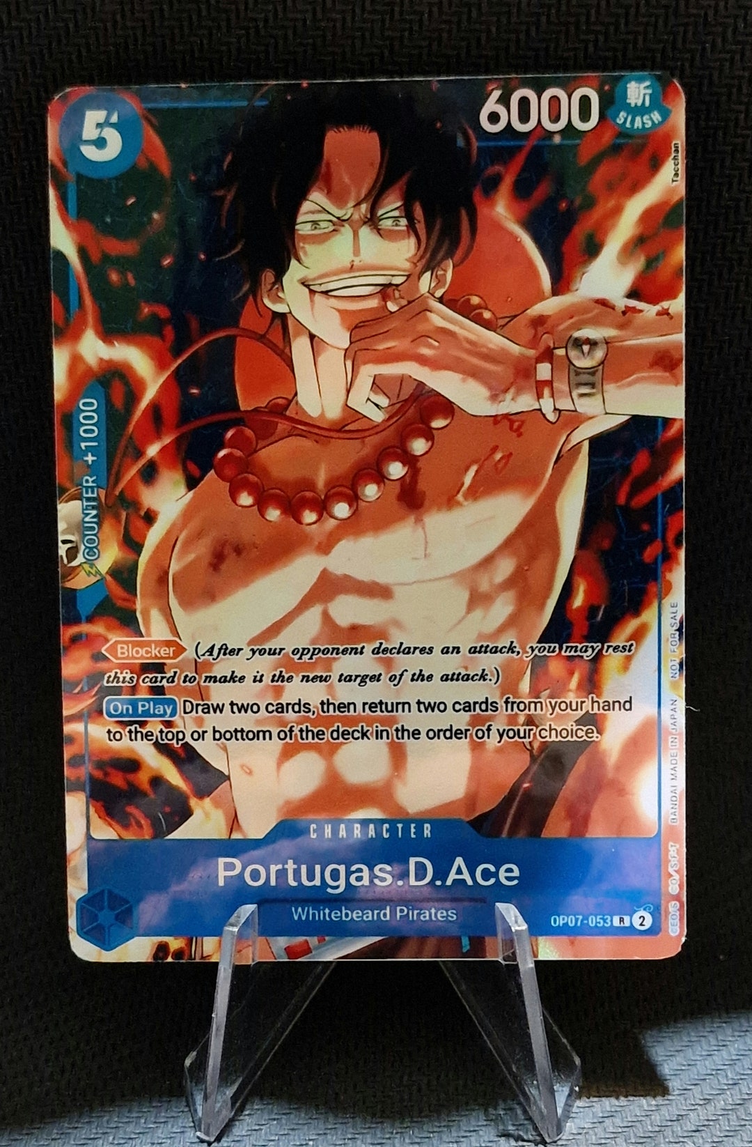 One Piece Proxy Card Holo - Portgas. D. Ace OP07-053 Character Standard Battle Pack Vol.8 - Etsy