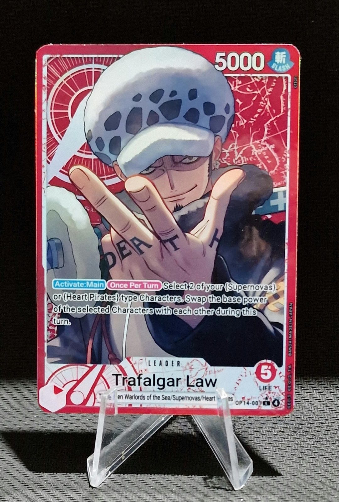One Piece Proxy Card Leader Holo - Trafalgar Law OP14-001 Alt Art - Etsy