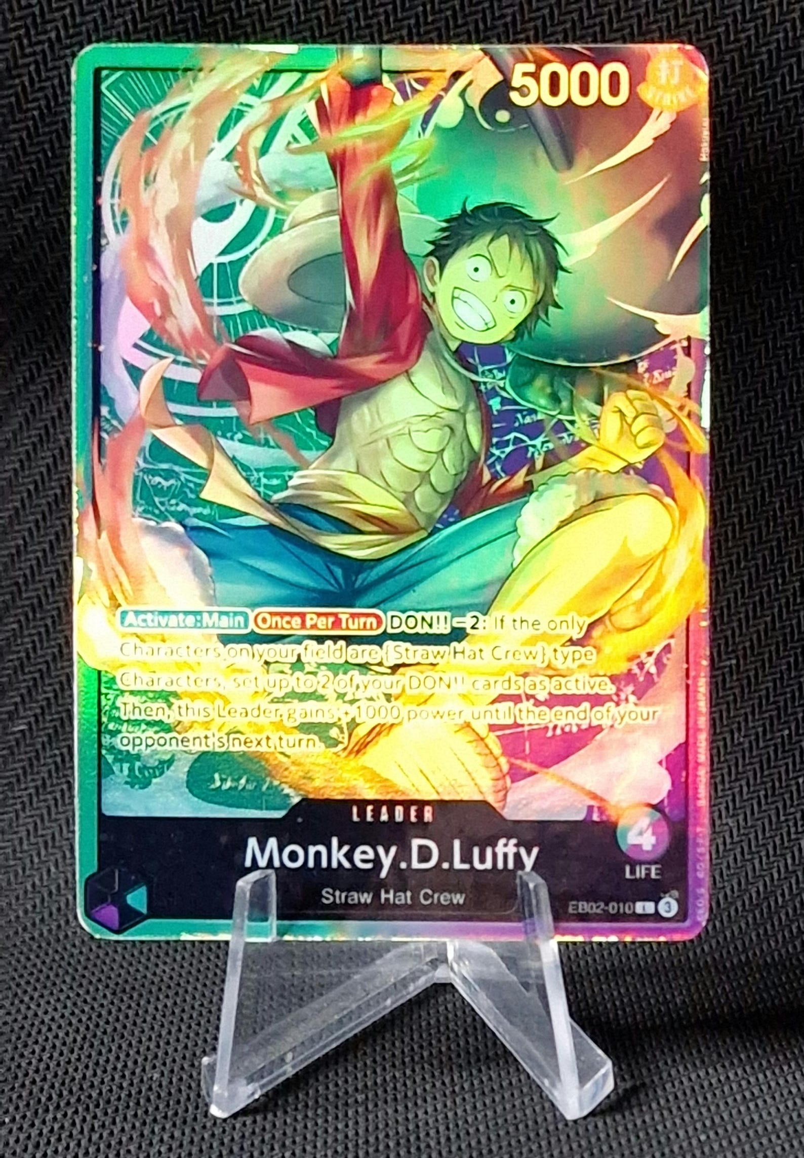 One Piece Proxy Card Holo - Monkey.d.luffy EB02-010 Leader Sound Loader ...