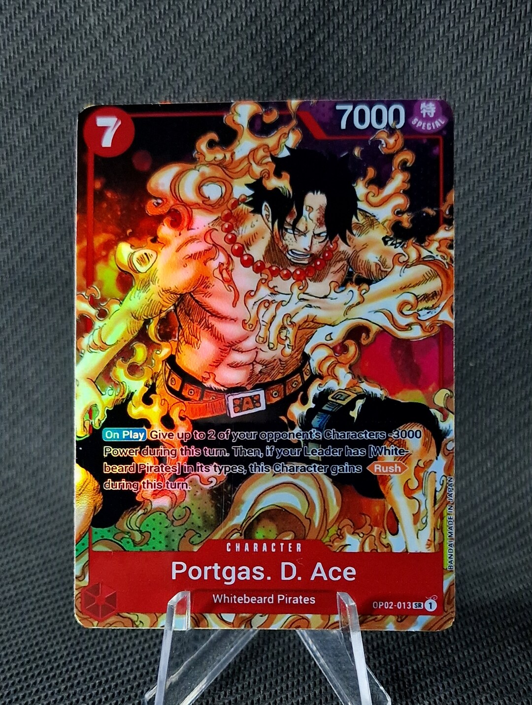 One Piece Proxy Card Holo - Portgas. D. Ace OP02-013 Character - Etsy