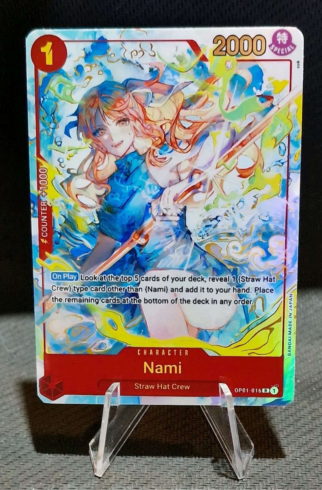 One Piece Proxy Card Holo - Nami OP01-016 Character Exclusive 1st ...