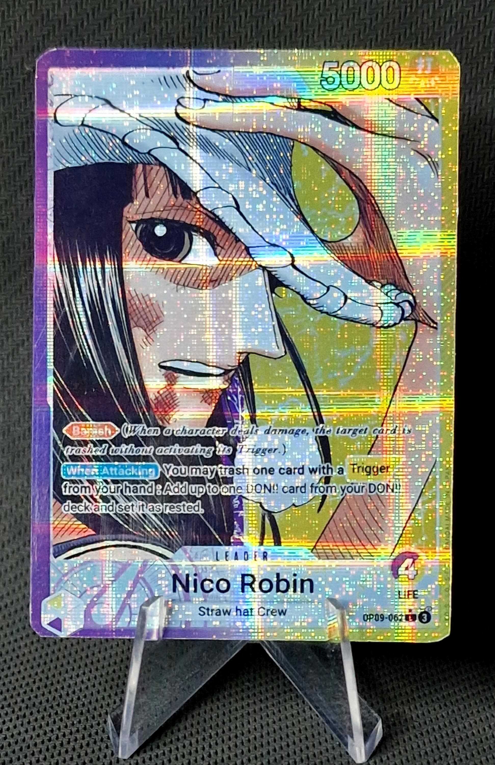 One Piece Proxy Card Holo - Nico Robin Leader OP09-062 Alt One Piece Proxy Card Holo - Nico Robin Leader OP09-062 Alt