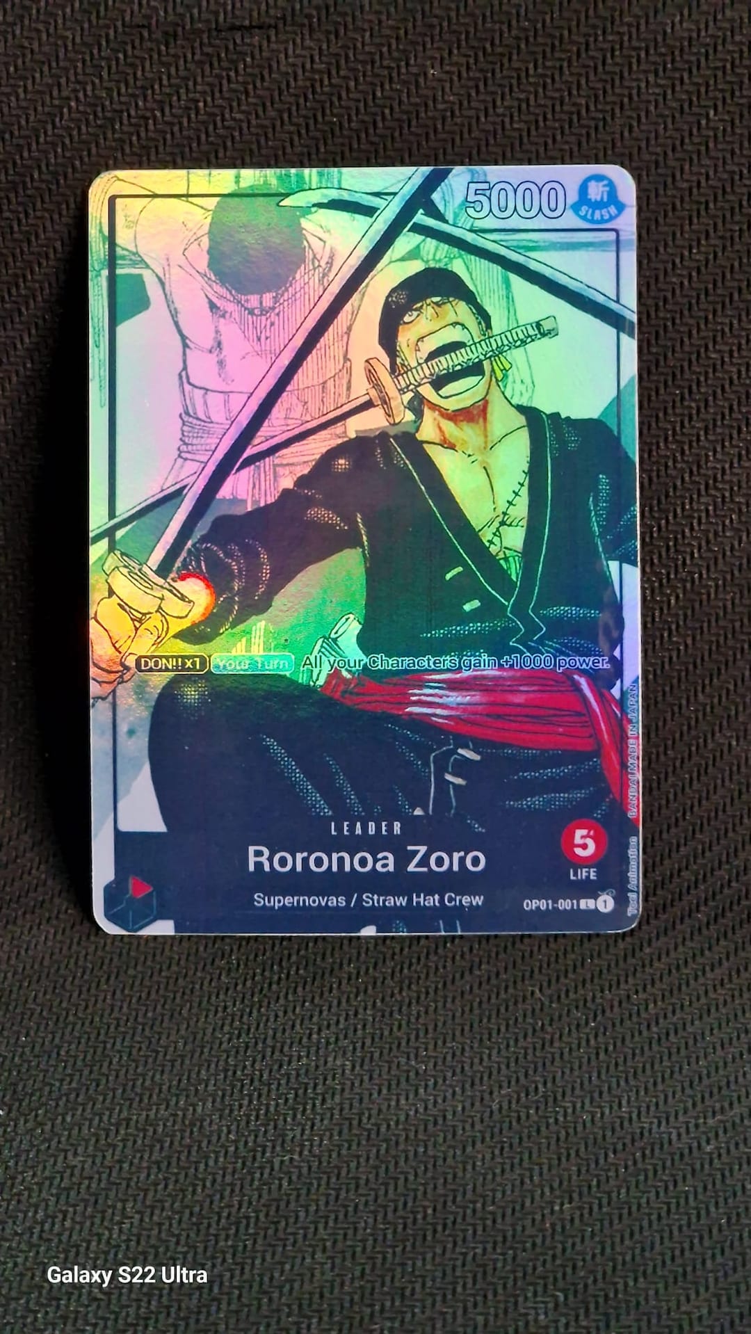 One Piece Character Manga Art Custom Card Proxy Roronoa Zoro OP 01 - Etsy